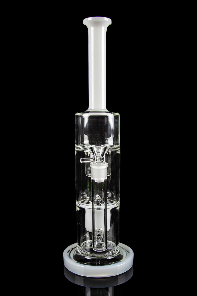 "Palm Springs" Double Inverted Stack Water Pipe with White Accents ...
