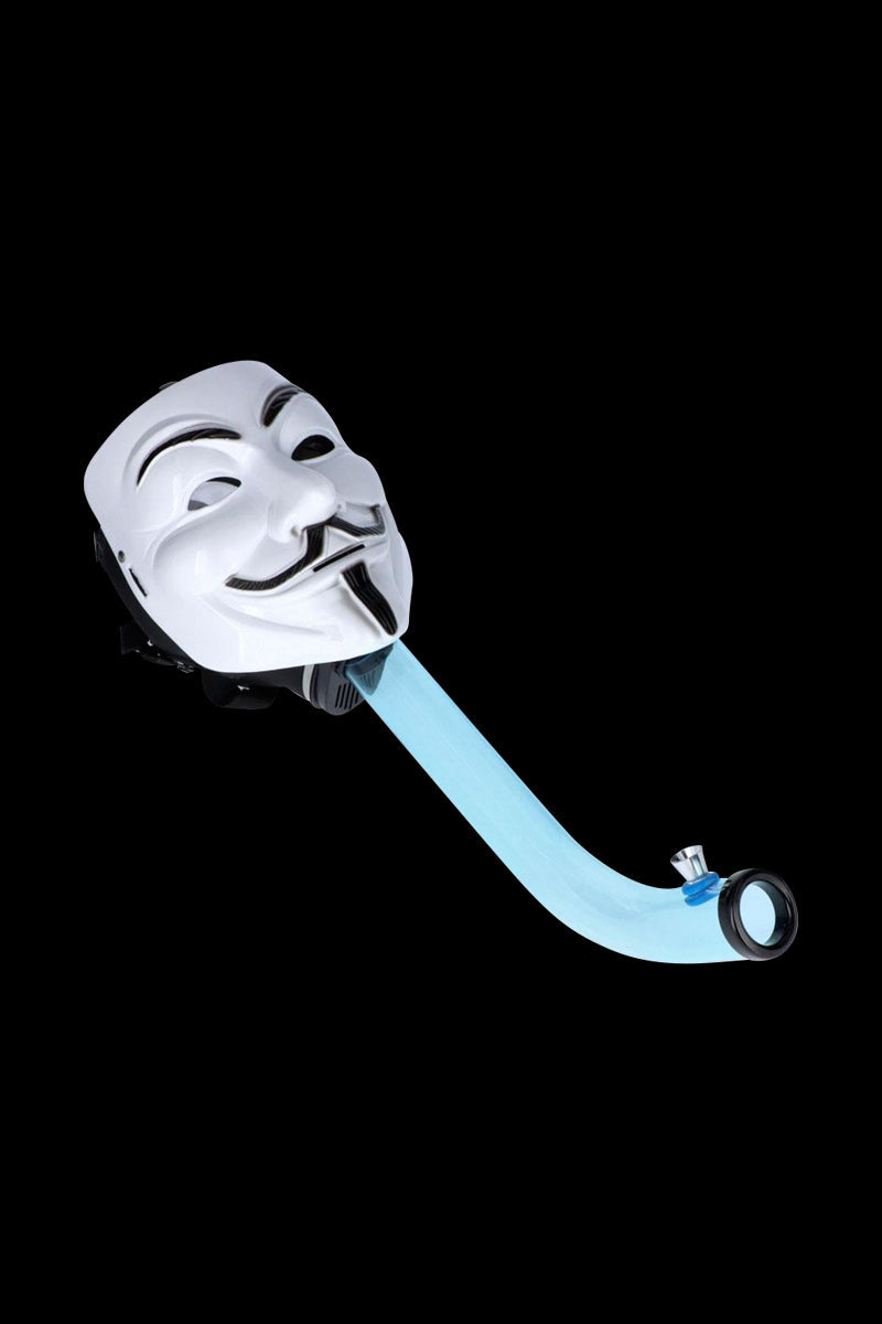 Anonymous Gas Mask Bong with Bent Acrylic Tube in White – fakherstore